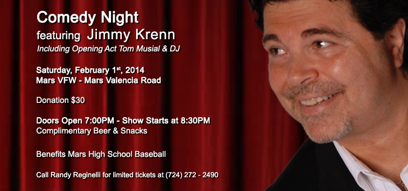» Jimmy Krenn Comedy Night Benefiting Mars High School Baseball Jim Krenn